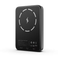China CE Qi 5000mAh Magnetic Wireless Portable Charger / Magnetic Wireless Battery Pack for sale