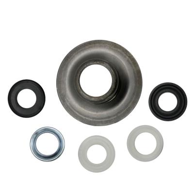 China 127mm Iron Bearing Housing For Conveyor Roller Handling Equipment Parts End Cap Metal for sale