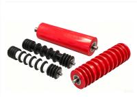 China Rubber Covered Conveyor Roller and Impact Idler with Bolt-on Mounting and 1 Year Warranty for Belt Conveyor Systems for sale