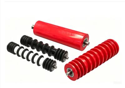 China Rubber Covered Conveyor Roller and Impact Idler with Bolt-on Mounting and 1 Year Warranty for Belt Conveyor Systems for sale