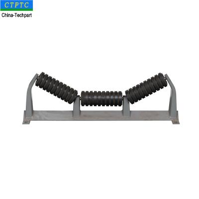 China Heavy Duty Carrying Belt Conveyor Idler Assembly Pully Roller Set for Bulk Material Conveying for sale