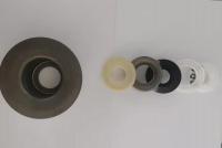 China SPCC SPHC Steel Idler Conveyor Roller Bearing Housing 45mm  Flange And Labyrinth Seal for sale