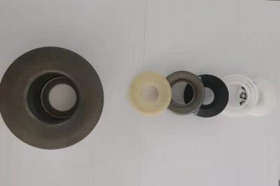 China SPCC SPHC Steel Idler Conveyor Roller Bearing Housing 45mm  Flange And Labyrinth Seal for sale
