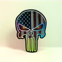 China Skull USA Flag Smart RGB Neon Sign: 5V USB Music-Sync HD UV Hybrid Acrylic Wall Light with 3-in-1 Mounting Hardware for sale