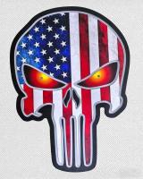 China Skull USA Flag Smart RGB Neon Sign: 5V USB Music-Sync HD UV Hybrid Acrylic Wall Light with 3-in-1 Mounting Hardware for sale