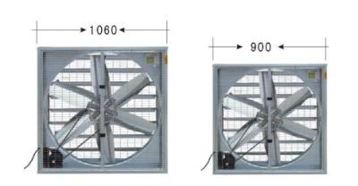 China 1270mm Galvanized Negative Pressure Fan 41000 m³/h Airflow 1.1 kW Industrial Ventilation System for sale