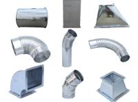 China Industrial Galvanized Ventilation Ducting 0.5mm-2.0mm Thickness with Flange Connection for HVAC Systems for sale