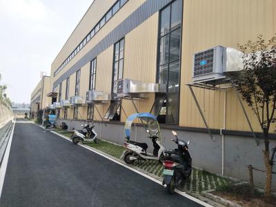China Commercial Eco Outdoor Evaporative Cooler 23,000 m³/h Airflow 1.5 kW Power Industrial Water Air Cooler for sale