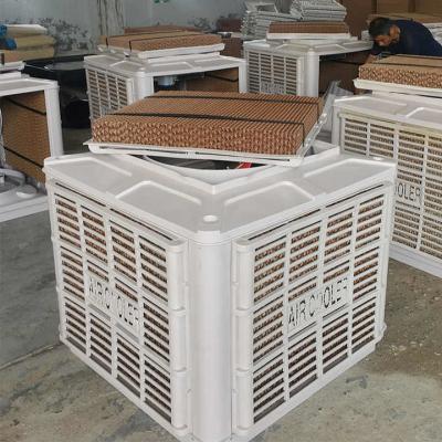 China Industrial Evaporative Air Cooler 2.2kW 25000m3/h 380V Eco Friendly Roof Piping for sale