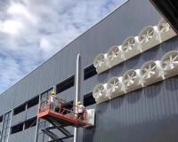 China KC FRP Exhaust Fan 850×850×480mm for Livestock Farming - 63000 m³/h Airflow, Dual-Frequency 50HZ/60HZ for sale