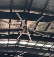 China Industrial HVLS Ceiling Fan 24ft 6 Blades 220V 1500W PMSM Motor for Warehouse Workshop for sale