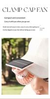 China Dual Power Hat Fan Solar USB Rechargeable Wearable Mini Fan 2000mAh Hands-free Cooling for sale