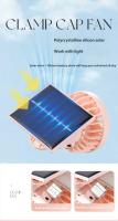 China Dual Power Hat Fan Solar USB Rechargeable Wearable Mini Fan 2000mAh Hands-free Cooling for sale