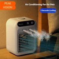 China Portable Pet Spray Cooling Fan 500ml USB Evaporative Air Cooler for Dogs Cats Kennel for sale