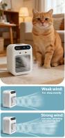 China Portable Pet Spray Cooling Fan 500ml USB Evaporative Air Cooler for Dogs Cats Kennel for sale