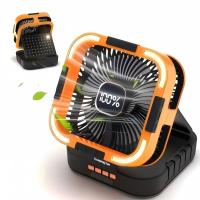 China Solar-Powered Fan for Outdoor Camping – Rechargeable, High-Airflow, Oscillating Desktop Fan for Cooling (Suitable for Cars & Tents) for sale