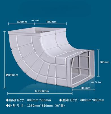 China Air Cooler Evaporative Air Conditioning Ventilation Duct Industrial Evaporative Air Cooler Duct System Air Duct Ventilation Bend Pipe for sale
