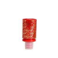 China Custom PET Wine Caps with Stoppers Food Grade 28mm Twist On Gold Foil Stamping for sale