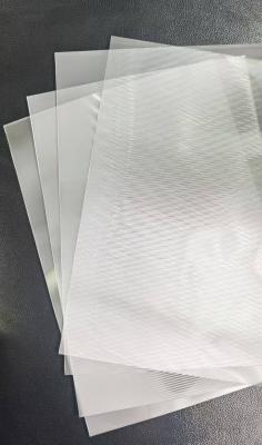China Transparent PET Lenticular Plastic Sheet 510x355mm 0.3mm 161 LPI for 3D Packaging for sale