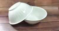 China High Temperature PET Noodles Bowl 21x8cm White Wear Resistant Microwave Safe for sale