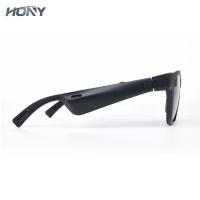 China For  Frames Tenor Rectangular Polarized Bluetooth Audio Sunglasses Black Color for sale