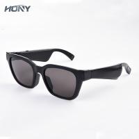 China IPX4 Water Resistance Intelligent Polarized Sunglasses Black Frame Gray Lenses for sale