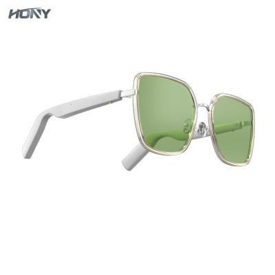China Anti Blue Smart Bluetooth Wireless Sunglasses With Sport Headset Microphone for sale