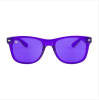China Against UVA UVB PC Frame Purple Color Therapy Eyewear For Relax for sale