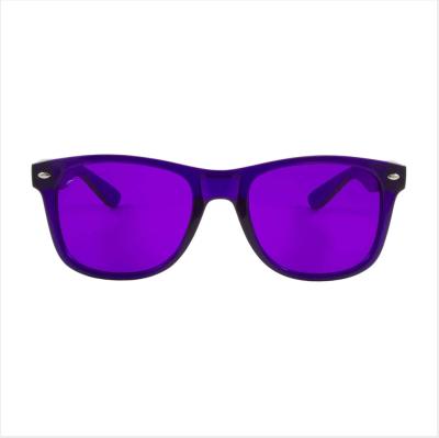 China Violet Tinted Glasses UV UVB Lens Light Colour Therapy Sunglasses for sale
