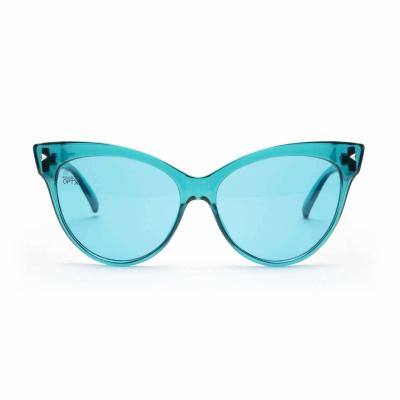 China Cateye PC Frame Aqua Lens Blue Light Therapy Glasses For Relax for sale