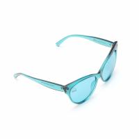 China Cateye PC Frame Aqua Lens Blue Light Therapy Glasses For Relax for sale