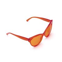 China PC Cat Eye Frame UV400 Protection Orange Chromotherapy Glasses for sale