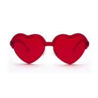 China 130*60*50mm Heart Frame Mood Boosting Red Color Therapy Glasses for sale