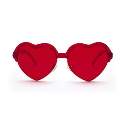 China 130*60*50mm Heart Frame Mood Boosting Red Color Therapy Glasses for sale