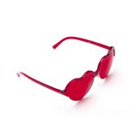 China 130*60*50mm Heart Frame Mood Boosting Red Color Therapy Glasses for sale