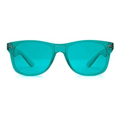 China Plastic Style Color Therapy Glasses Set of 10 Colored Sunglasses for sale