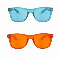China Color Therapy Glasses Pro Style Set of 10 Colors,Colored Mood Relax Sunglasses for sale