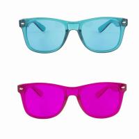 China Color Therapy Glasses Pro Style Set of 10 Colors,Colored Mood Relax Sunglasses for sale