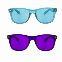China Mood Relax Color Therapy Glasses Colored Lens Sun Glassess For Women Men Unisex for sale