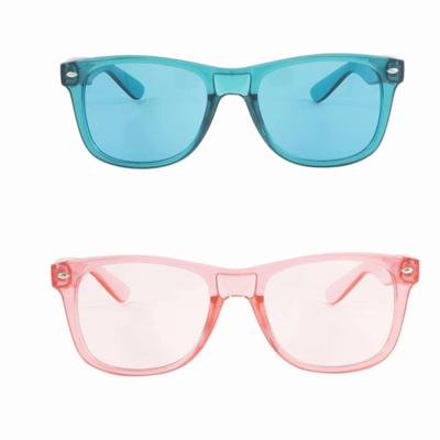 China Mood Relax Color Therapy Glasses Colored Lens Sun Glassess For Women Men Unisex for sale