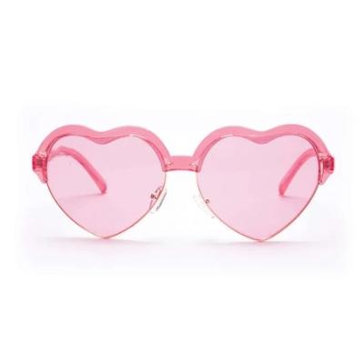 China Luxury Sunglasses Women Lady Sunglasses Heart Candy Color Big Frame Ins Sun Glasses for sale