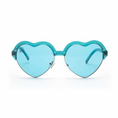 China Chromotherapy Aqua Blue Colour Therapy Sunglasses Heart Frame for sale