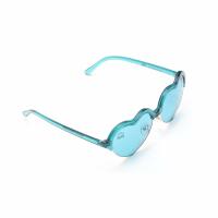 China Chromotherapy Aqua Blue Colour Therapy Sunglasses Heart Frame for sale