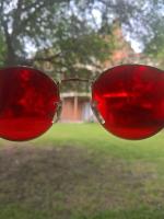 China HONY Self Confidence Round Red And Green Glasses Vision Therapy for sale