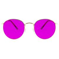 China Round Retro Sunglasses Men Women Vintage Small Circle Ligth Therapy Sun Glasses for sale