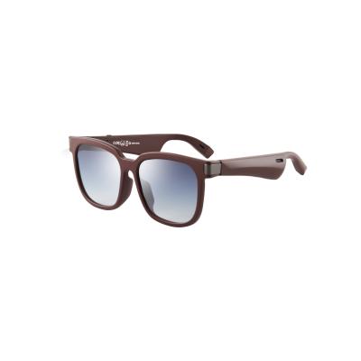 China Brown Rimless TR90 Android Bluetooth Audio Sunglasses Anti Blue Light for sale