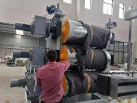 China 3300mm HDPE Geomembrane Production Line Twin Screw Extruder 0.1-3.0mm for sale
