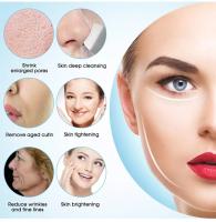 China Mini 5 In 1 Hot & Cold Hammer Micro-Crystal Dermabrasion Skin Cleansing Machine With Ultrasonic Skin Scrubber for sale