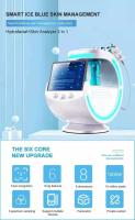 China Skin Detection Ice Blue Hydrafacial Beauty Machine Water Dermabrasion Oxygen Jet for sale
