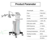 China 532nm Green Laser 3 In 1 6D Cold Laser Slimming Machine With EMS Cryo Pads for sale